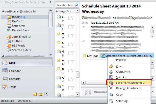 Microsoft Outlook Attachment Remover To Extract Attachments